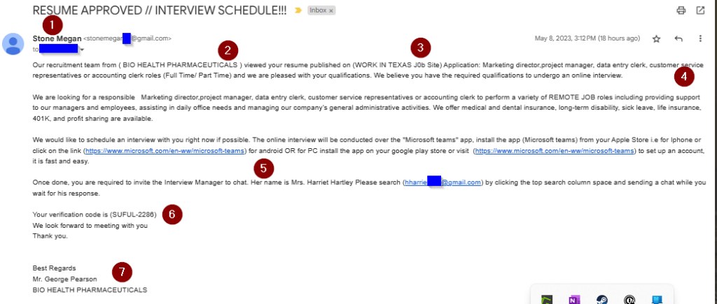 Fake Employer SMS/Email Scam – Next On Stage: Off Phishing